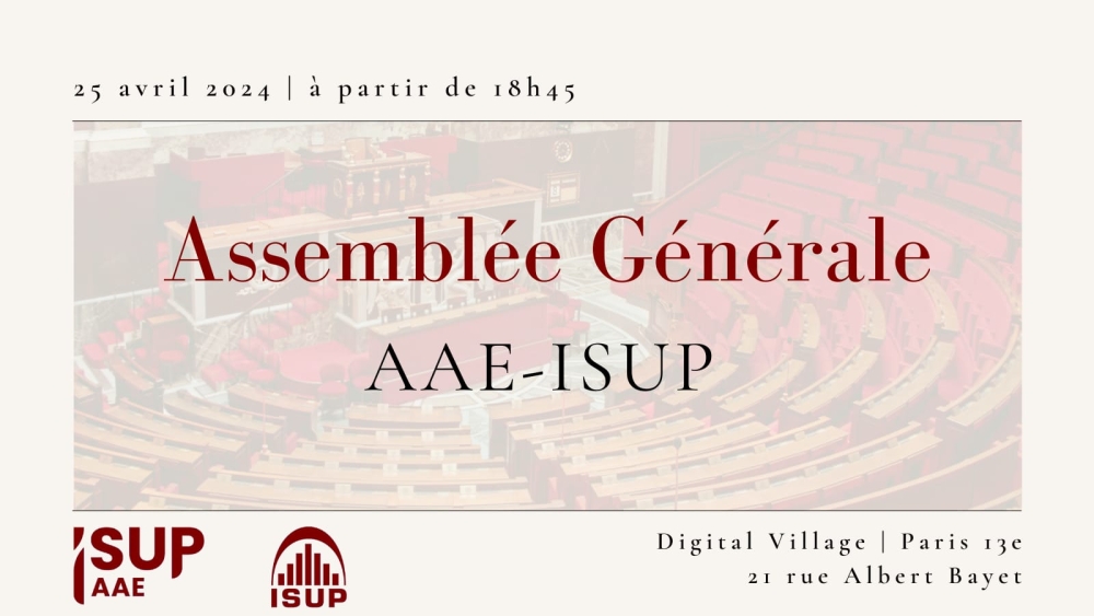 Assemblée Générale 2024 - AAE ISUP